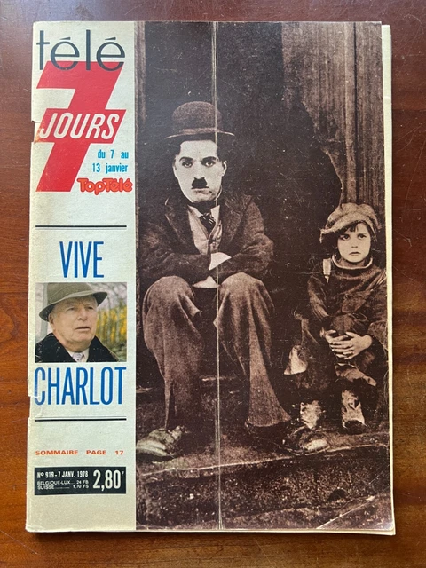 TÉLÉ 7 JOURS 7/01/1978; Vive Charlot/ Les Martin Toqués/ Alex Aley ...