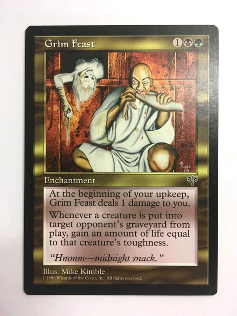 MTG GRIM FEAST Mirage liste réservée carte rare Magic The Gathering EUR 6,99 - PicClick FR