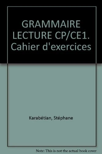 GRAMMAIRE ET LECTURE, CP, CE1, cahier d'exercices EUR 3,99 - PicClick FR GRAMMAIRE ET LECTURE, CP, CE1, cahier d'exercices EUR 3,99 - PicClick FR