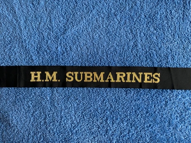 ROYAL NAVY - HM SUBMARINES - HMS Naval Hat Band Ribbon - Submariners ...