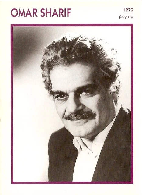 OMAR SHARIF- CARTE Fiche Cinema Portrait De Stars EUR 2,50 - PicClick FR