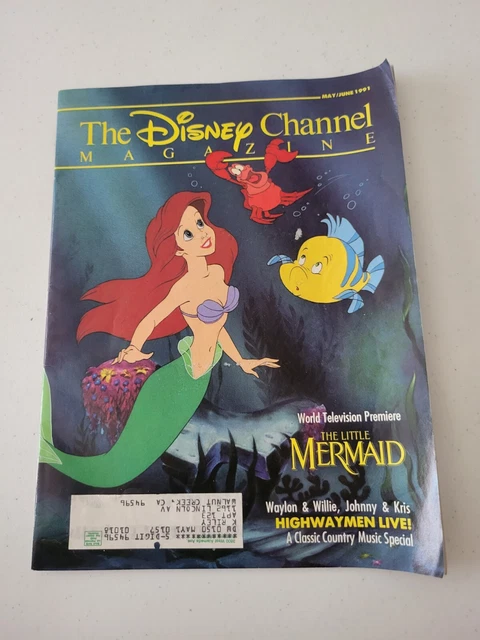 VINTAGE DISNEY CHANNEL Magazine May/June Little Mermaid 1991 £3.11 ...