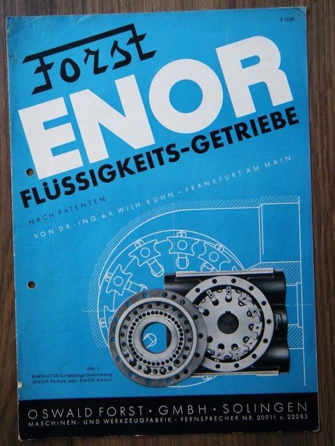 PROSPEKT OSWALD FORST Solingen Maschinen und Werkzeugfabrik ENOR ...