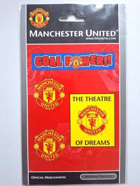 MANCHESTER UNITED WINDOW Stickers Vintage Early 2000s In Original ...