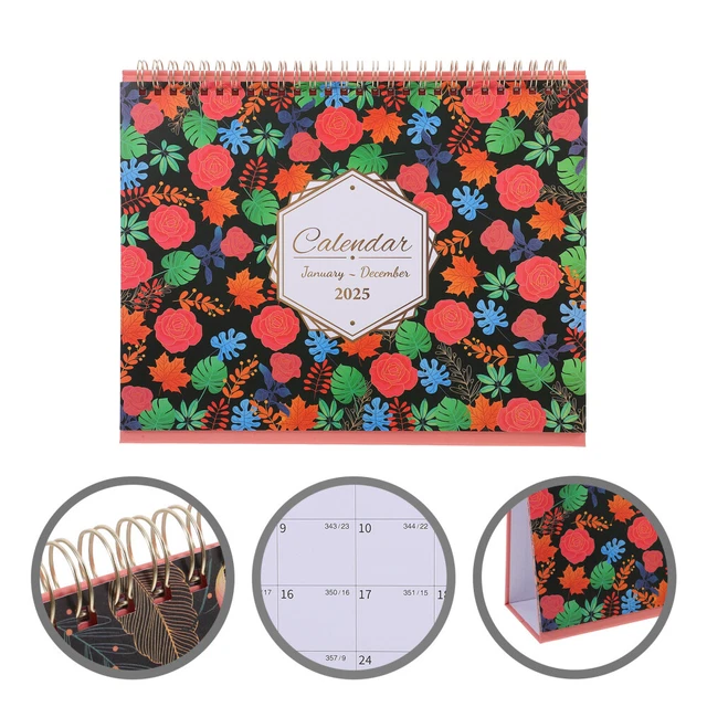 DESKTOP CALENDAR 2025 English Desk Calendar Flipping Countertop Calendar Office £11.59 - PicClick UK