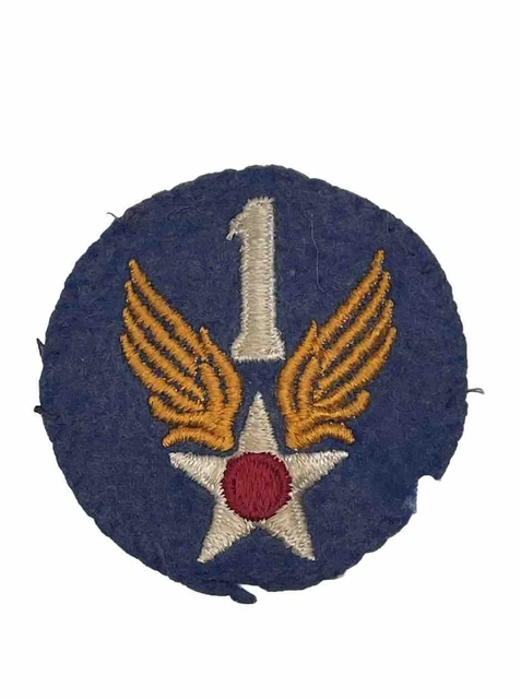 ORIGINAL WW2 EMBROIDERED WOOL FELT AAF 1st US Army AIR FORCE SSI ...