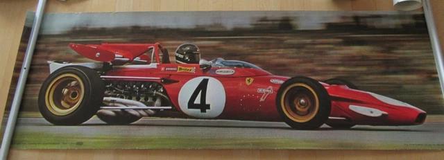 JACKY ICKX FERRARI 1971 Poster Jochen Rindt Trophy Hockenheimring EUR ...