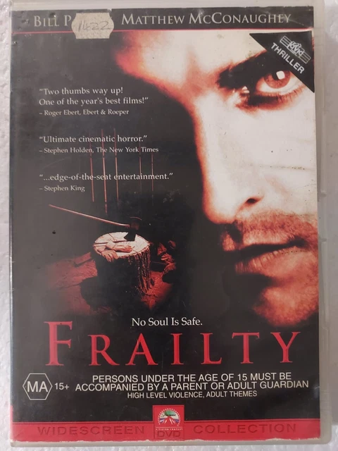 FRAILTY - BILL Paxton Matthew McConaughey DVD movie video $7.99 ...
