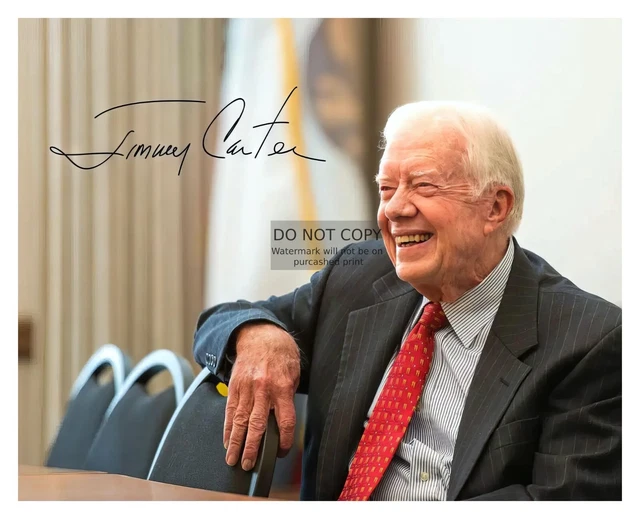PRESIDENT JIMMY CARTER Smiling Autographed Signed 8X10 Photo Reprint $9 ...