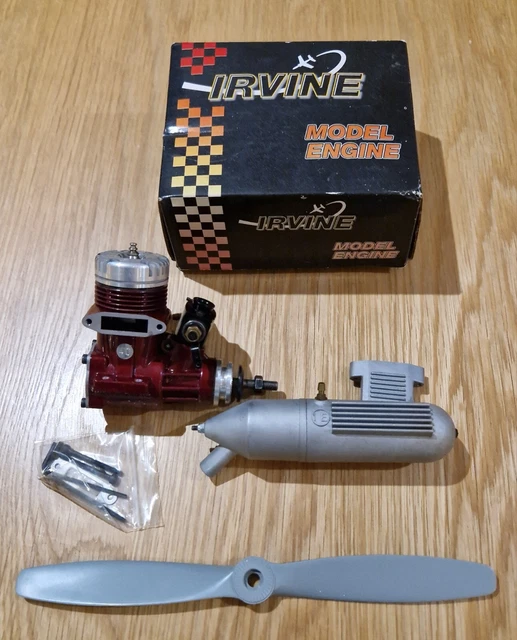 IRVINE 40 RC Flugzeugtriebwerk mit Auspuff und Propeller EUR 70,24 ...