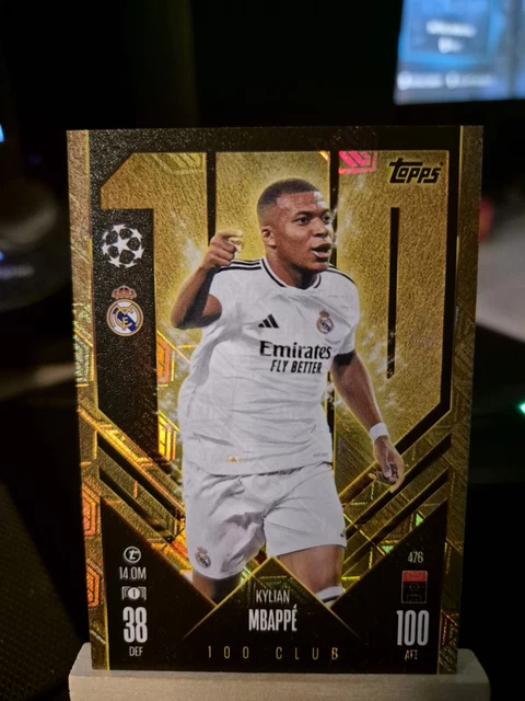 KYLIAN MBAPPE 100 Club Match Attax 2024 2025 24/25 Football Card Real ...