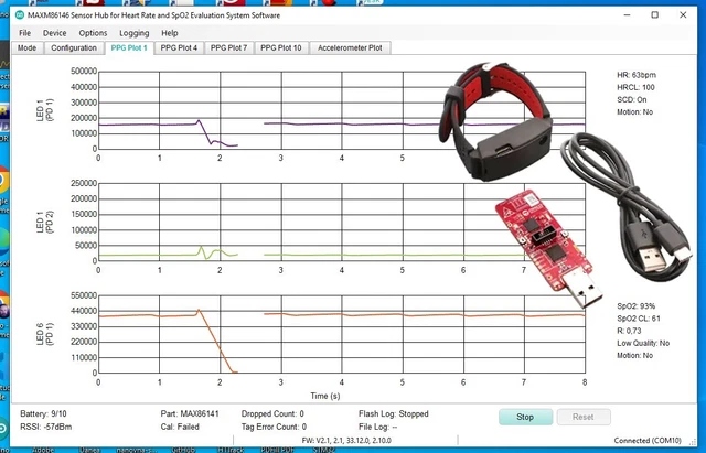 HEARTRATE SPO2 - MAXM86146EVSYS - EVKIT FOR EMBEDDED PPG-ECG £61.73 ...