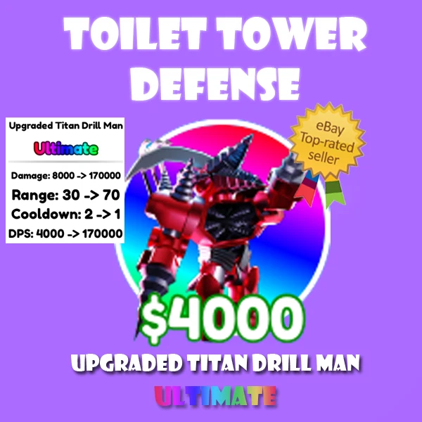 UPGRADED TITAN DRILL Man (Ultimate) | Toilet Tower Defense TTD Roblox ...