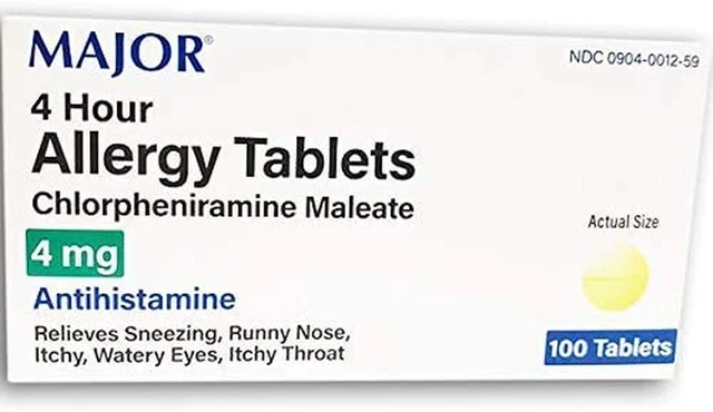 CHLORPHENIRAMINE MALEATE 4MG Tablets Allergy Relief Medication EUR 11 ...