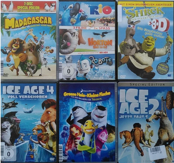 6X DREAMWORKS DVDS - Ice Age, Shrek, Madagascar usw. #1 £15.63 ...
