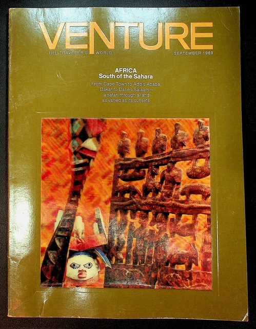 VINTAGE VENTURE TRAVEL Magazine September 1969 Africa Cape Town ...