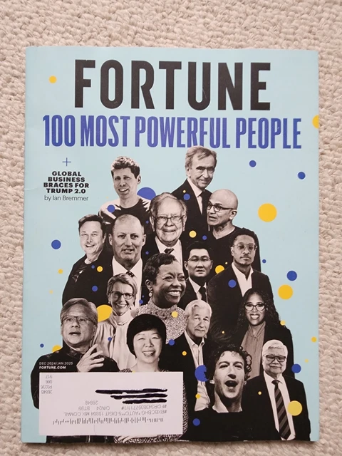 FORTUNE MAGAZINE DECEMBER 2024 / January2025 100 Most Powerful People ...