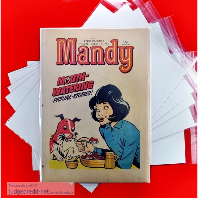 25 MANDY GIRLS British Comic Bags and Boards fits A4 Size7 - Avialable ...