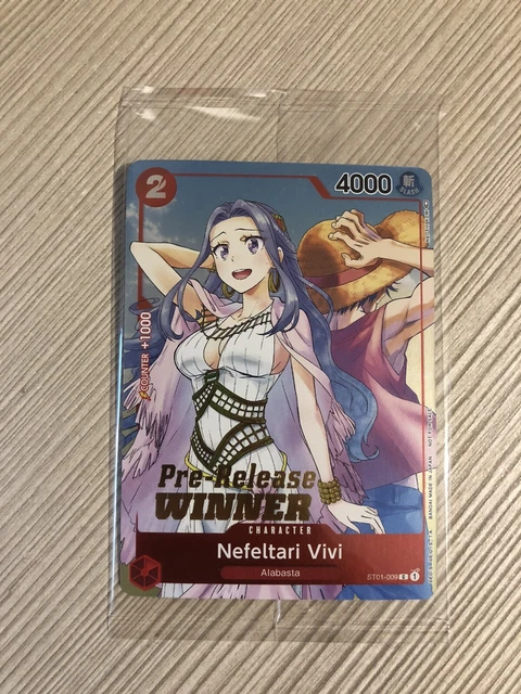 ONE PIECE CARD Game, Nefeltari Vivi ST01-009, Pre Release Winner, ENG EUR 150,00 - PicClick FR