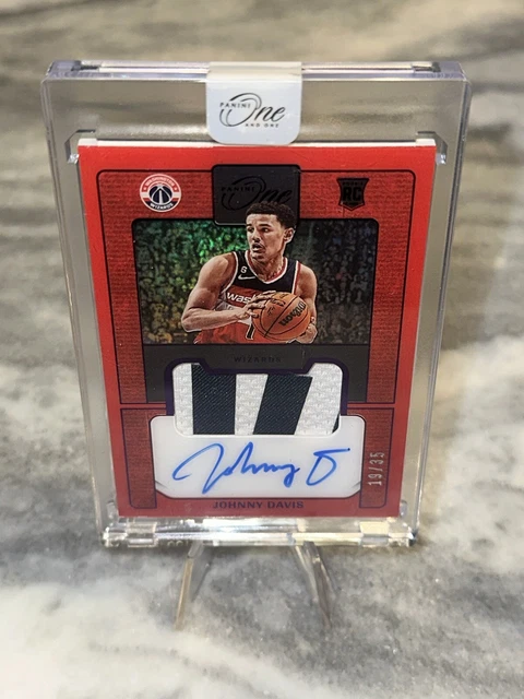 2022-23 PATCH MAILLOT Panini One And One Johnny Davis Rookie Prime Auto ...