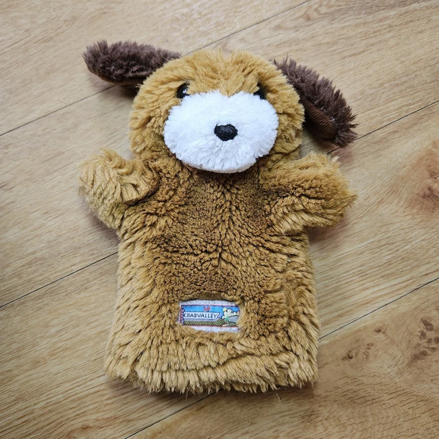 VINTAGE CHAD VALLEY Dog Puppy Hand Puppet Brown Plush Soft Toy 1980’s £ ...