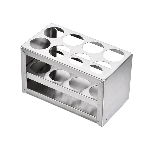 STAINLESS STEEL TEST Tube Holder Lab Stand Rack 8 Hole 3 Layer for 26 ...