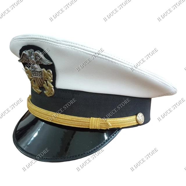 WW2 US NAVY Officer Hat Lieutenant Commander Naval Warrant Visor Cap In ...