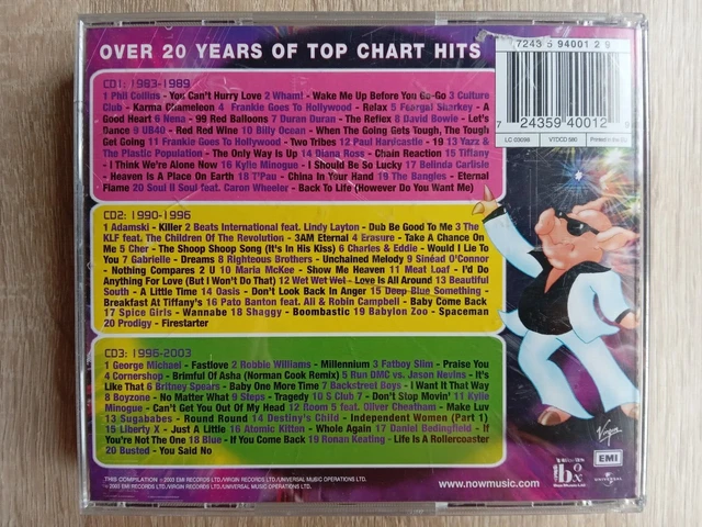 NOW THATS WHAT I CALL MUSIC DECADES-inc WHAM, FGTH, UB40, PRODIGY ...