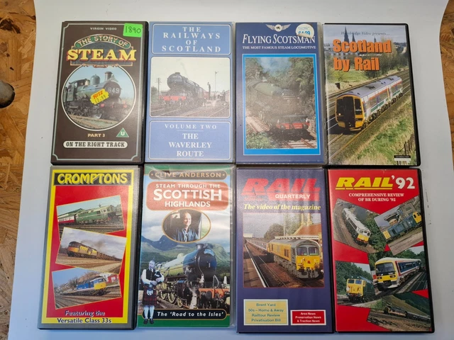 BUNDLE OF VINTAGE VHS tapes Steam Trains / Railways Train Joblot ...