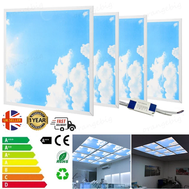 LED PANEL LIGHT 595X595Mm 48W Cool White 6500K/Dimmable Sky Cloud ...