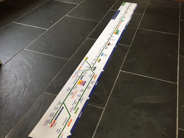LONDON UNDERGROUND TUBE Carriage Diagram District line Map £24.99 ...