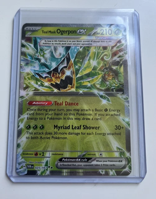 TEAL MASK OGERPON ex 025/167 Twilight Masquerade Pokemon Card EUR 8,22 ...