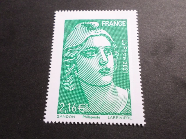 FRANCE 2021 TIMBRE GRAND FORMAT MARIANNE GANDON 70 ANS 1° JOUR neuf ...