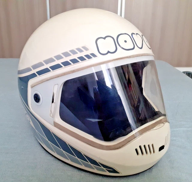 CASCO INTEGRALE VINTAGE NAVA INTEGRALNAVA 3 Helmet SIZE ? WHITE VERY ...
