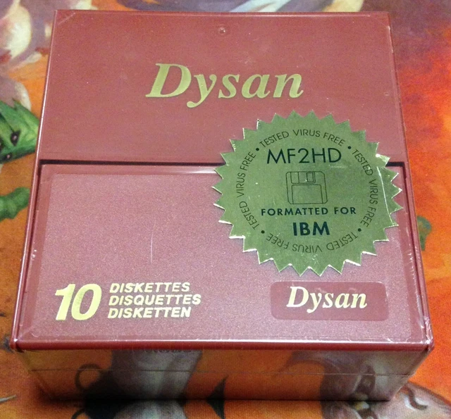 DYSAN 3.5& DISKETTES x 10 MF2HD Brand New in shrinkwrap $19.80 ...