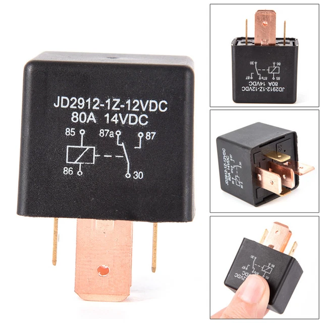 WATERPROOF 12V RELAY DC SPDT 80A 5 Pin Car Changeover Automotive ON/OFF ...