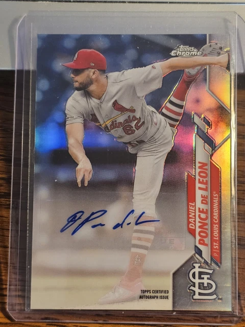 2020 TOPPS CHROME Update Réfracteur Daniel Ponce De Leon Auto USA-DP ...