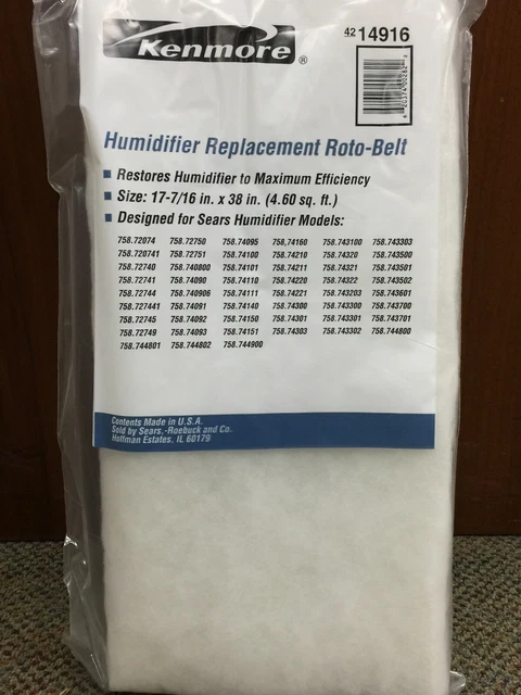 HDP1 EMERSON KENMORE Humidifier Roto Belt Wicking Filter Pad 14916 HDP ...