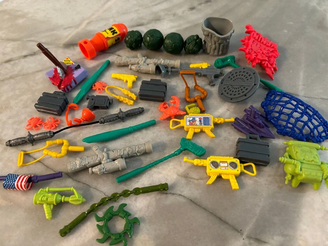 LOT VINTAGE TMNT Teenage Mutant Ninja Turtles accessories weapons parts ...