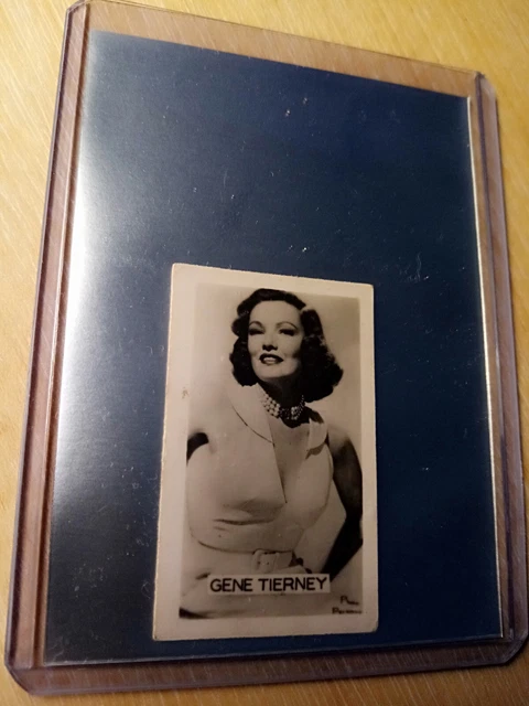 RARE 195?-196? GENE TIERNEY USA Movie Card Chewing Gum Johnny Tarzan ...