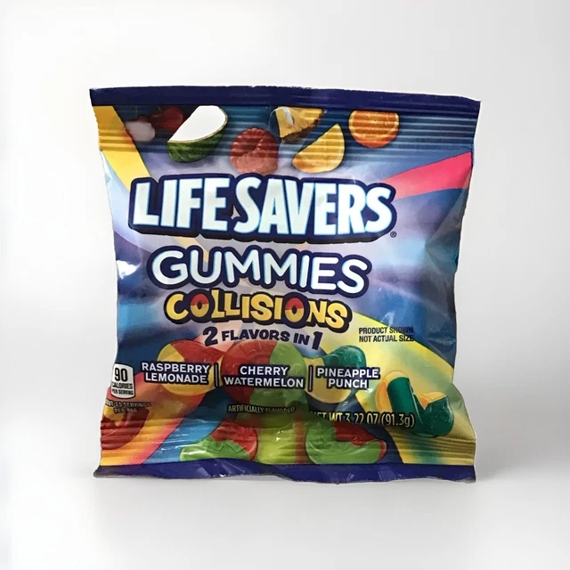 LIFE SAVERS GUMMIES Collisions 2 Flavors In 1 🇺🇸import Delicious 91.3g ...