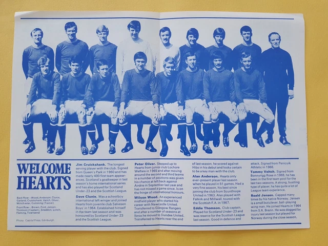3 8 1970 West Bromwich Albion V Heart Of Midlothian Football Programme