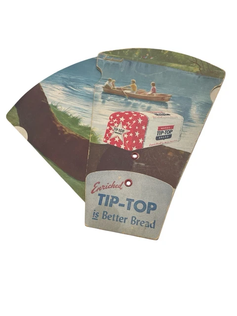 1950'S WARD'S TIP-TOP Bread Original Litho Advertising Cardboard Fan ...