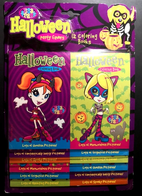 VTG LISA FRANK Halloween Party Favors 12 Pack Mini Coloring Books NOC ...