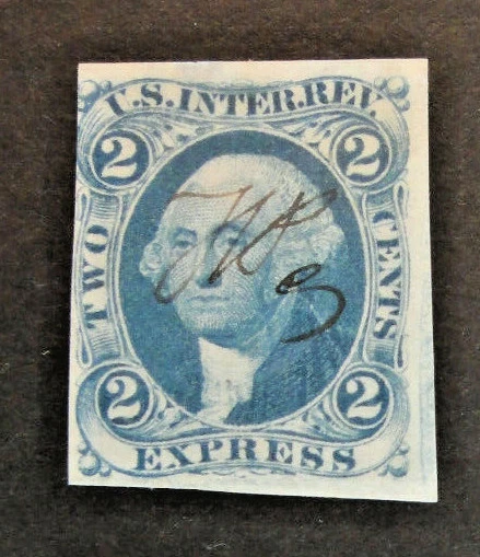 US REVENUE STAMP R9a 2c Express Imperforate First Issue 1862-1871 #1 ...