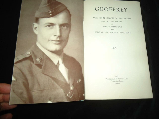 MAJOR JOHN GEOFFREY Appleyard Commandos & Special Air Service Regiment ...
