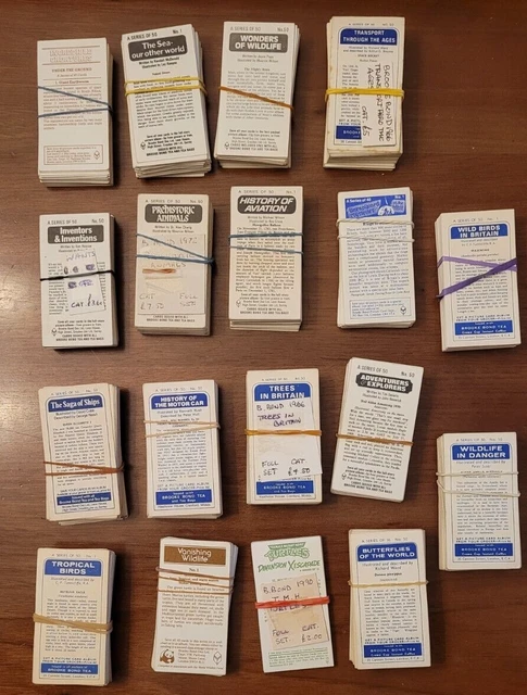 17 DIFFERENT SETS of Brooke Bond PG Tips Tea cards £13.00 - PicClick UK