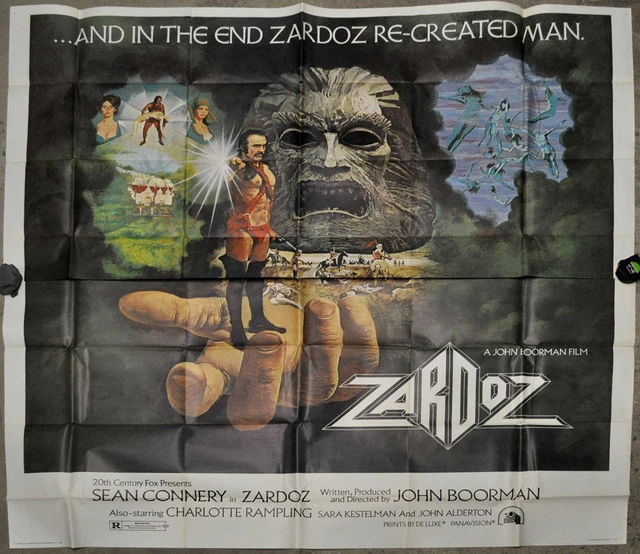 ZARDOZ 1974 ORIGINAL 81X81 Film Affiche Sean Connery Charlotte Rampling ...
