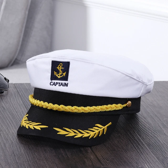 MARINE ADMIRAL BOAT Hat Captains Hats Navy Marine Hat Yacht Hat Adult ...