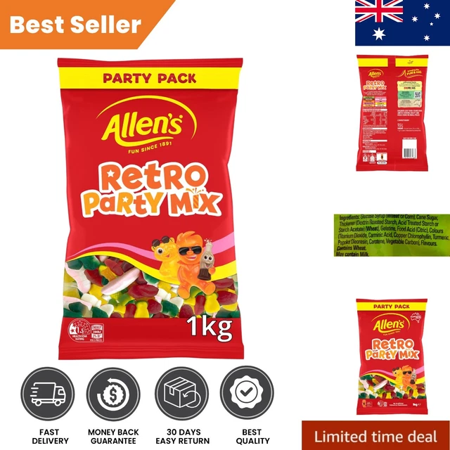 1KG FRUITY RETRO Party Mix Lollies - Perfect for Sharing and ...
